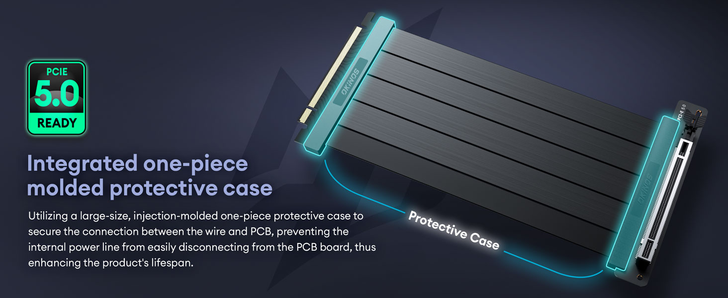 Amazon.com: Okinos, PCIE 5.0 Riser Cables, Future Proof for Gen 5 GPU, Compatible RTX4090 ...