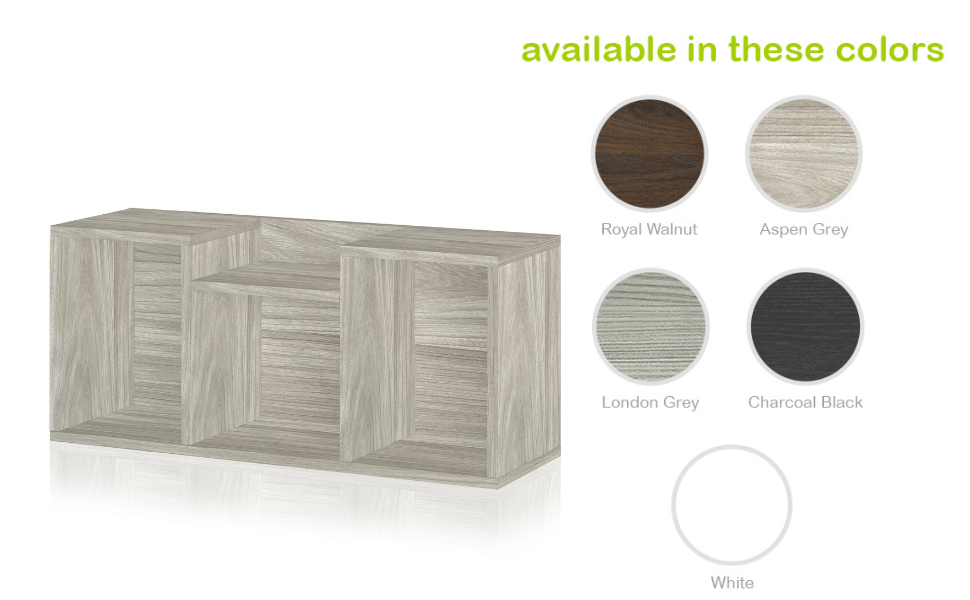 Amazon.com: Way Basics Stacking 3 Cubby Storage Unit Organizer Shelf ...