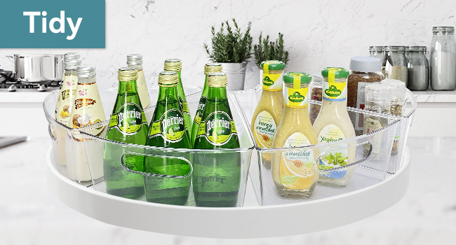 Amazon.com - Oubonun Lazy Susan Organizers Set of 4, 10.2”x 9.4”x 4 ...