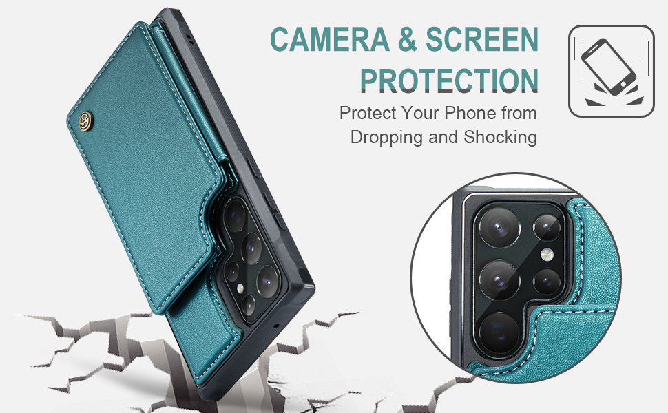 Amazon.com: Vinich Samsung Galaxy S22 Ultra Case with Card Holder, Samsung S22 Ultra Wallet Case ...