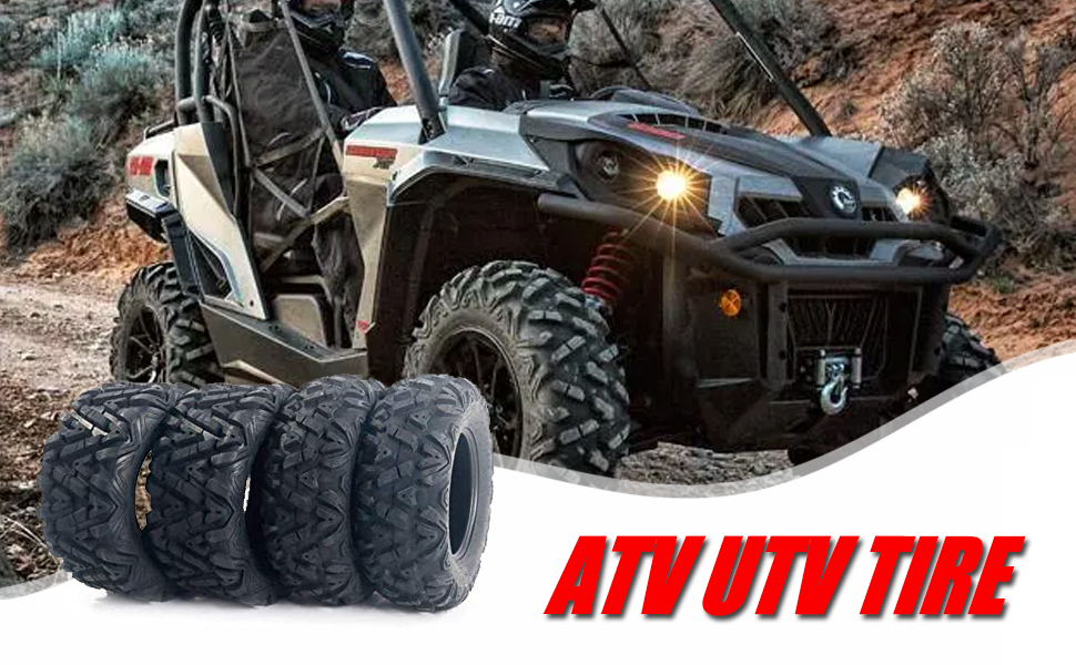 Amazon.com: SUNROAD 4 Pcs ATV UTV Sport Tires 26x9.00-14 Front & 26x11.00-14 Rear 6 Ply All ...