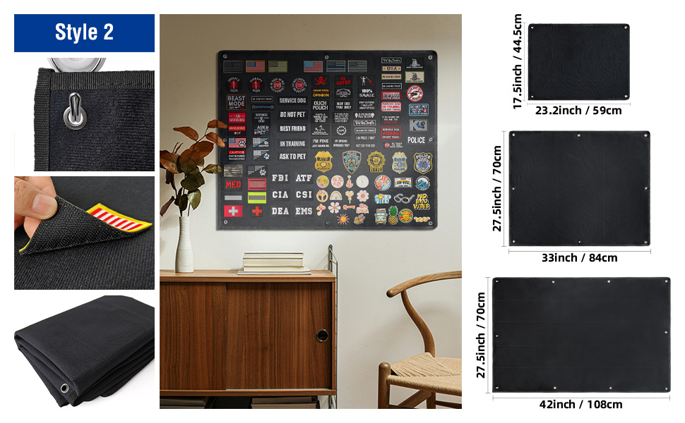 Amazon.com: Harsgs Tactical Patch Display Holder Panel, Foldable Military Patches Display Board ...