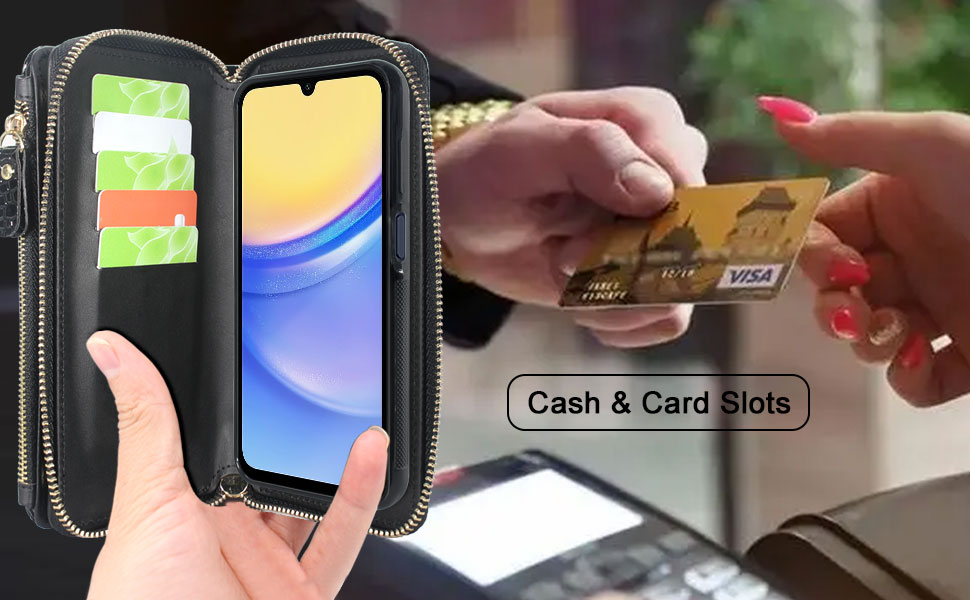 Amazon.com: Harryshell Compatible with Samsung Galaxy A25 5G Case Wallet Detachable Phone Cover ...