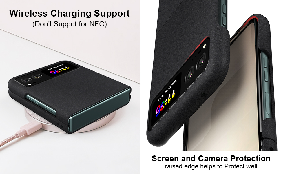 Amazon.com: Eastcoo Slim Fit Moto Razr 2023 Case, [Hard PC Back] [Frosted Feel] [Wireless ...