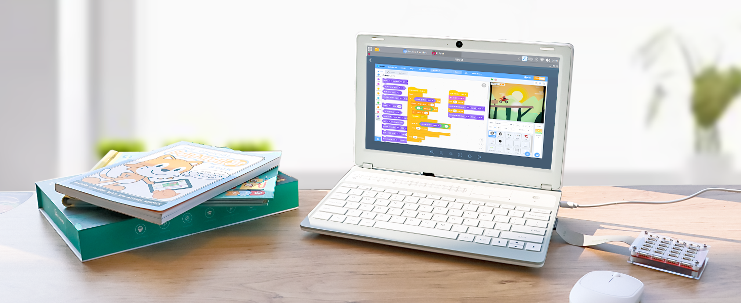 Amazon.com: CrowPi-L for Raspberry Pi Kit, Programming Learning Laptop ...