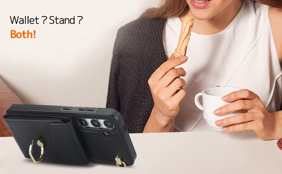 Amazon.com: NINKI Compatible Samsung Galaxy S24 Plus Wallet Case Cream White with Card Holder ...