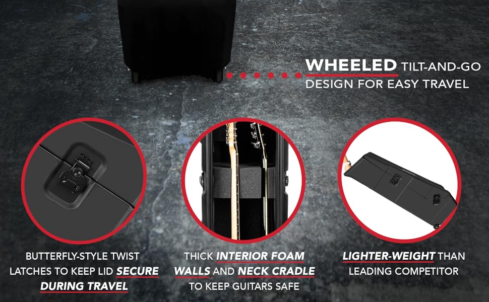 Amazon.com: Gator Cases Mini Vault Rack for Two (2) Electric Guitar ...