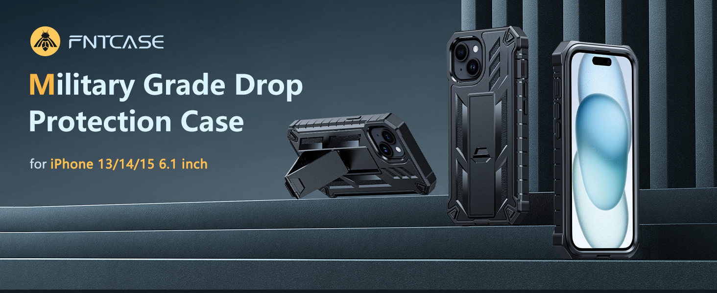 Amazon.com: FNTCASE for iPhone 15 Phone Case: for iPhone 14 & iPhone 13 Case Military Grade ...