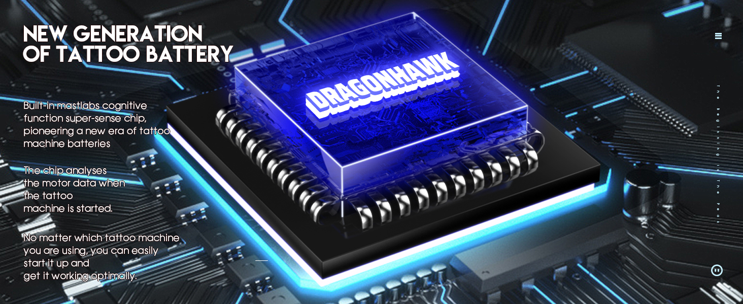 Amazon.com: Dragonhawk B3 Tattoo Wireless Battery Power Supply, Rechargeable Cordless Tattoo ...