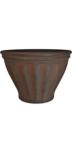 Amazon.com : Sunnydaze Charlotte Flower Pot Planter, Outdoor/Indoor Extra-Durable Double-Walled ...