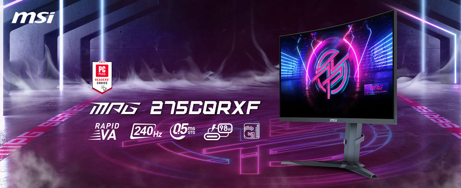 Amazon.com: MSI MPG 275CQRXF 27-inch 2560 x 1440 (QHD) Computer Monitor, 240Hz, Adaptive-Sync ...