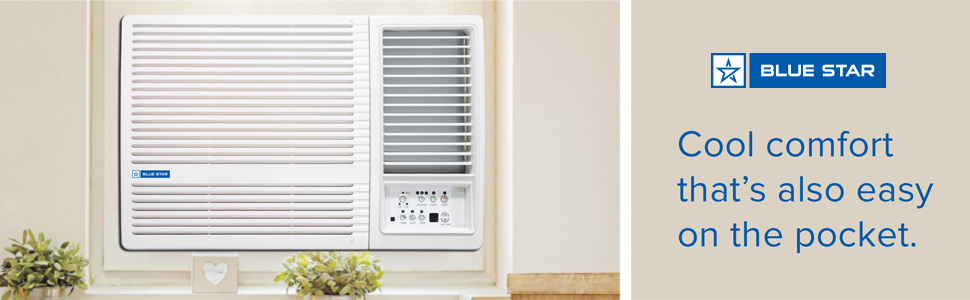 Blue Star 2 Ton 3 Star Fixed Speed Window AC (Copper, Turbo Cool, Humidity Control, Fan Modes ...