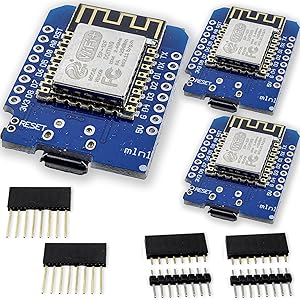 3pcs D1 Mini WiFi ESP8266 ESP-12F CH340G WLAN Micro USB Lua Development ...