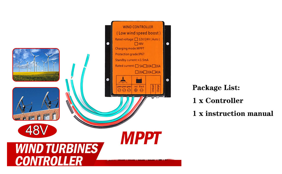 12000W Waterproof MPPT Wind Turbine Charge Controller,Low Wind Speed ...