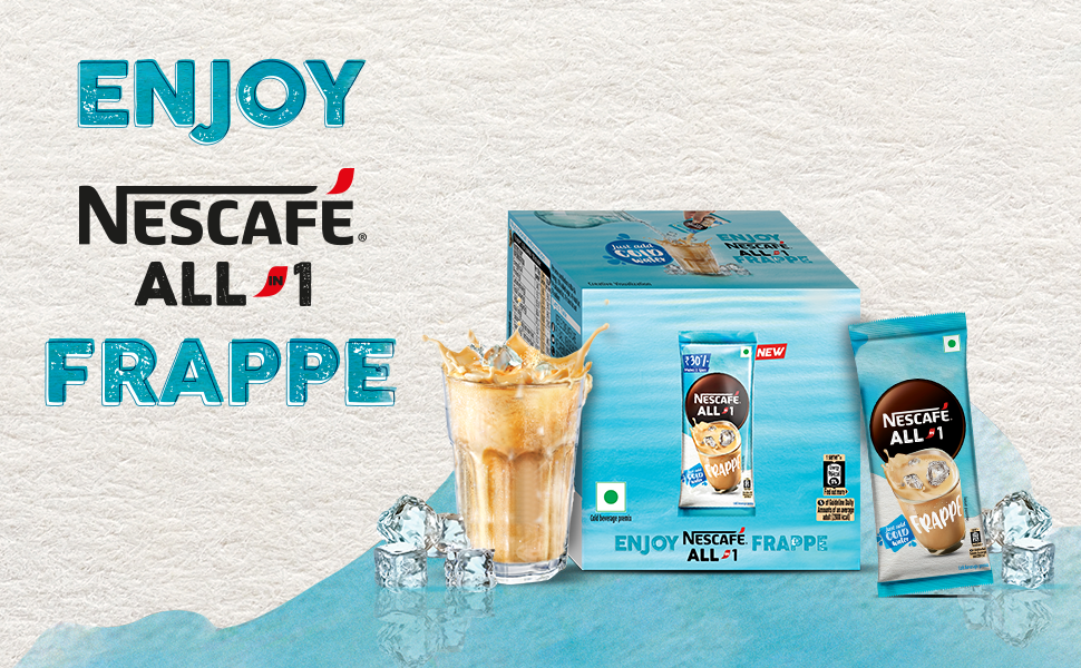 Nescafe All In 1 Frappe | Indulgent Cold Coffee | Instant Cold Coffee Mix Powder - Just Add Cold ...