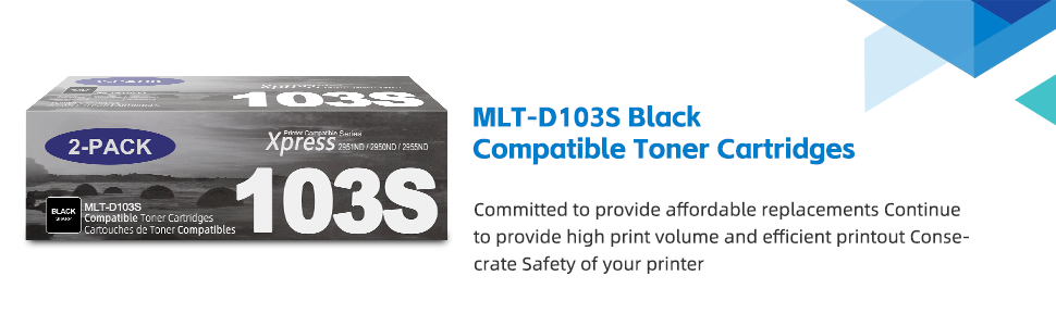 MLT-D103S Toner Cartridge 2-Pack Replacement for Samsung D103S 103S Toner ML-2951ND ML-2951D ML ...