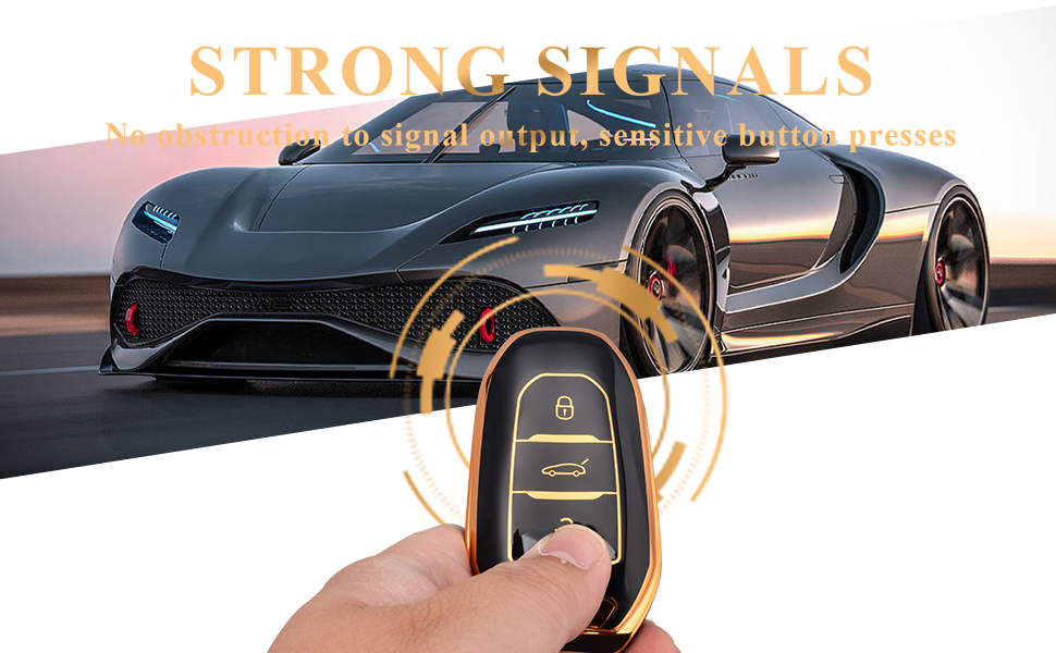 OFFCURVE Car Key Case - Key Fob Cover & Protector - 3 Buttons ...