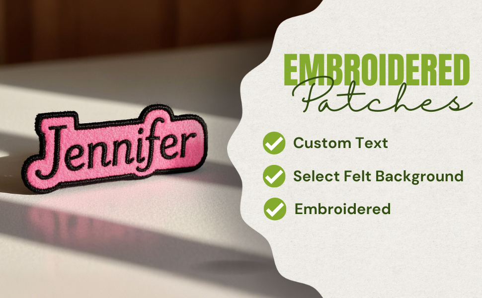 Amazon.com: Custom Name Patches Embroidered for Girl Backpack, Embroidered Names Back Pack Patch ...