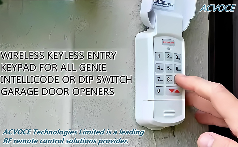 Garage Door Opener Keypad for Genie Intellicode and Dip Switch Opener ...