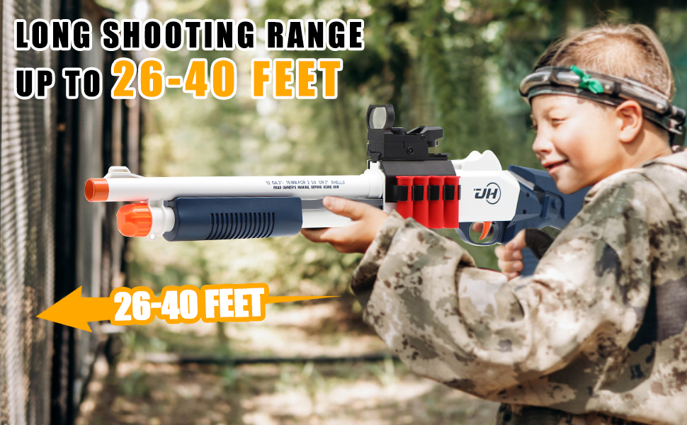 Amazon.com: Bugrtey Pistola de juguete de expulsión de conchas para niños de 8 a 13 años con 50 ...