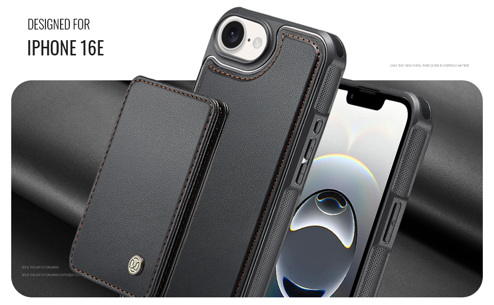 Amazon.com: Hongxinyu Wallet Case for iPhone 16e Compatible with MagSafe for Men Women ...