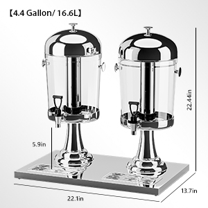 Amazon.com: ROVSUN 4.4 Gallon/ 16.6L Beverage Dispenser, Drink Dispenser Water Juice Dispenser ...