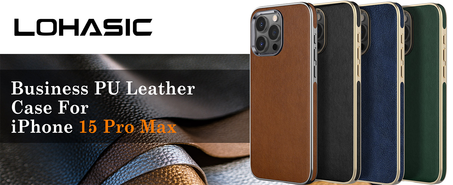 Amazon.com: LOHASIC for iPhone 15 Pro Max Case Leather – Slim Business Designer Cover for Men ...