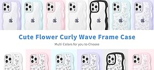 Amazon.com: QLTYPRI for iPhone 13/iPhone 14 Case, Curly Wave Frame Clear Phone Case with ...