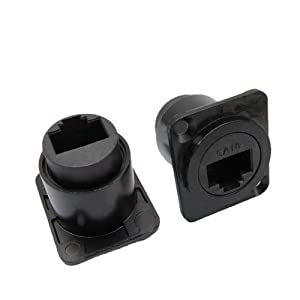 PENGLIN 5PCS D-Type RJ45 Coupler, RJ45 CAT6 Panel Mount Connector, CAT6 ...
