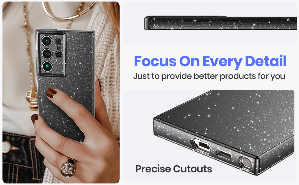 Amazon.com: CUZMIGO Sparkly Case for Samsung Galaxy S24 Ultra, Cute Neon Bright Color, Glitter ...