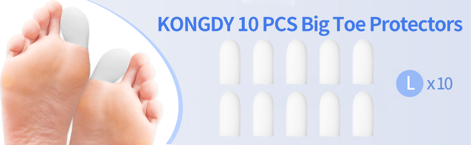 Amazon.com: KONGDY Big Toe Protectors, 10 Count Silicone Toe Caps for Big Toe, Big Gel Boot Toe ...