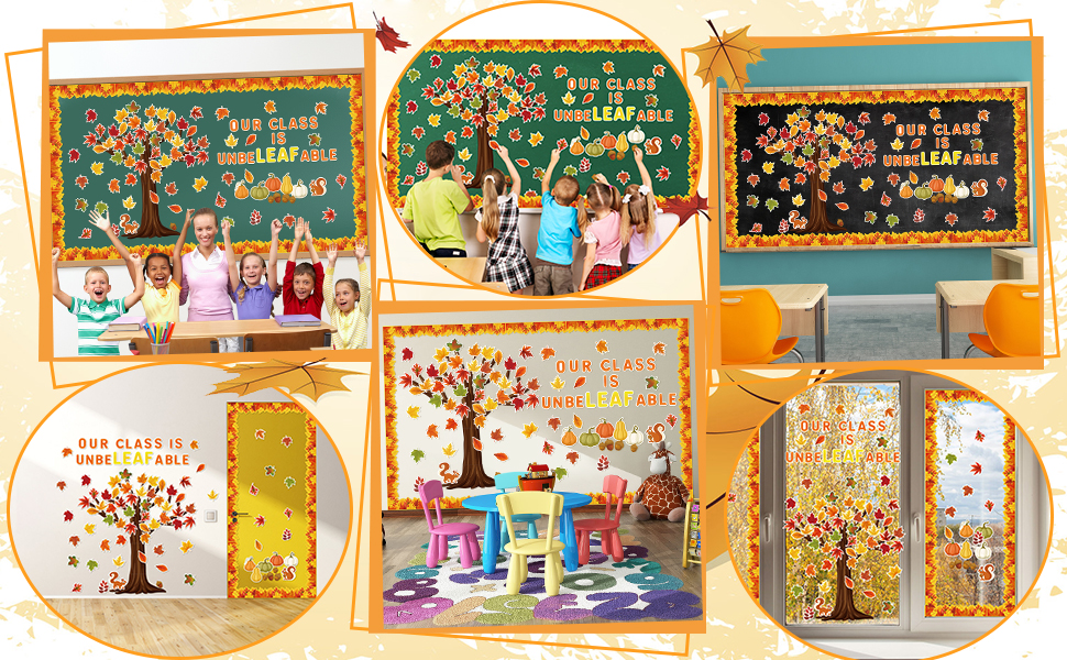 Amazon.com: Haooryx Fall Autumn Unbeleafable Artificial Leaves Cutouts ...