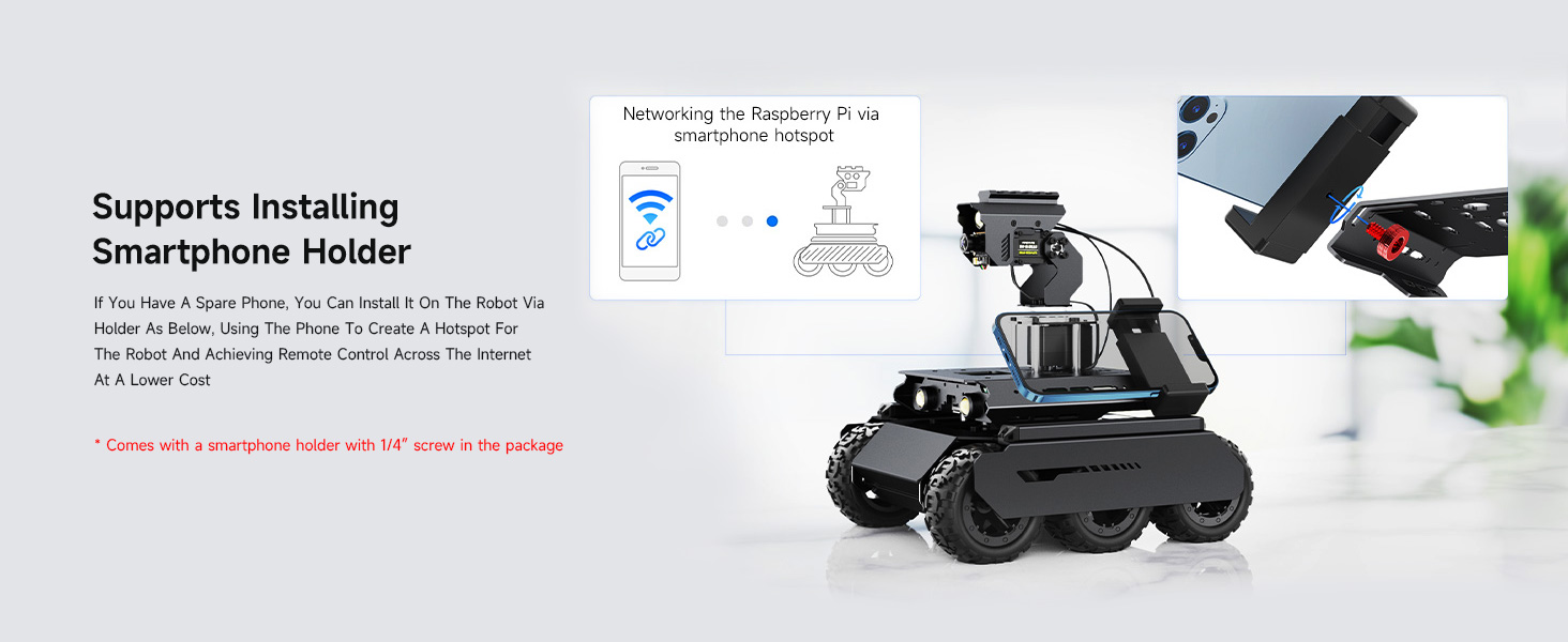 Amazon.com: Waveshare UGV Rover Open-Source 6 Wheels 4WD AI Robot,Compatible with Raspberry Pi 5 ...