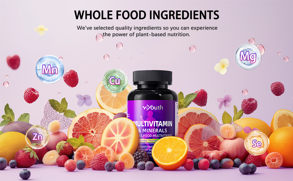 Amazon.com: VIYOUTH Multivitamínico para mujeres y hombres, sirve 13 vitaminas esenciales, 9 ...