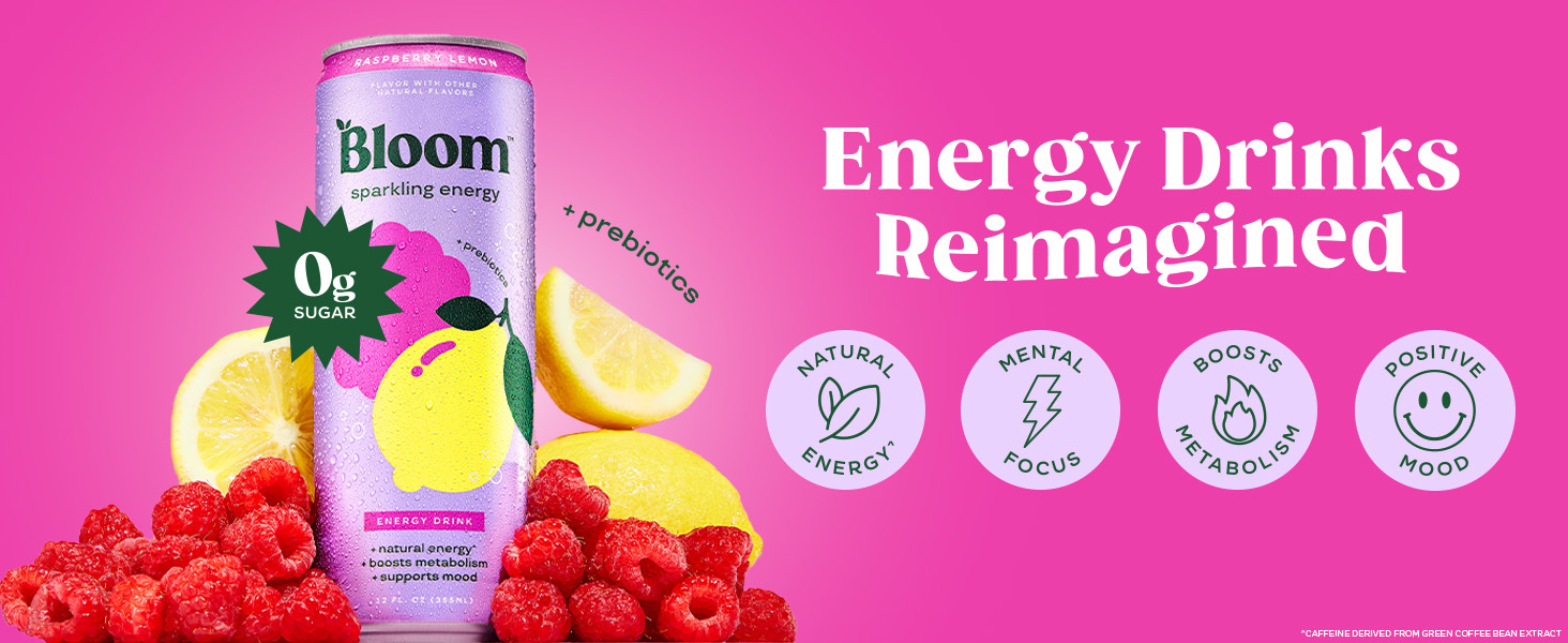 Amazon.com: Bloom Nutrition Sparkling Energy Drink - Variety Pack - Natural Caffeine, Zero Sugar ...