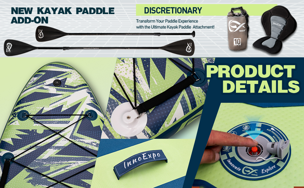 InnoExpo 11' Inflatable Stand Up Paddle Boards with Premium Accessories ...