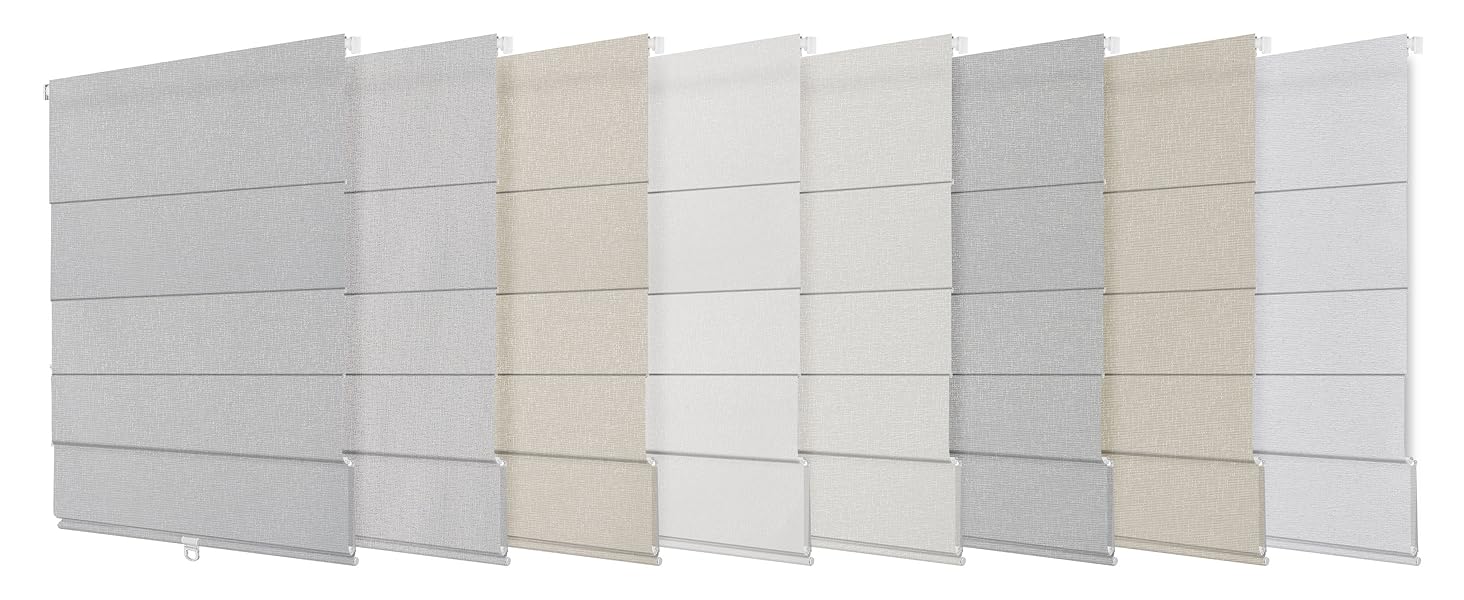 Amazon.com: BERISSA No Drill Roman Shades for Windows Blackout, Cordless Jacquard Fabric Roman ...