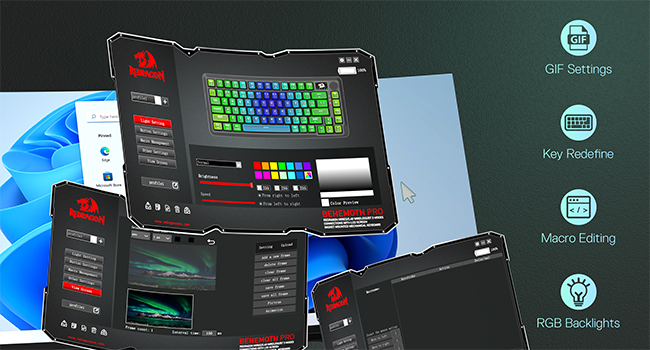 Amazon.com: Redragon K724 PRO Wireless Gasket Gaming Keyboard w/Hype Screen & Knob, 81-Key ...