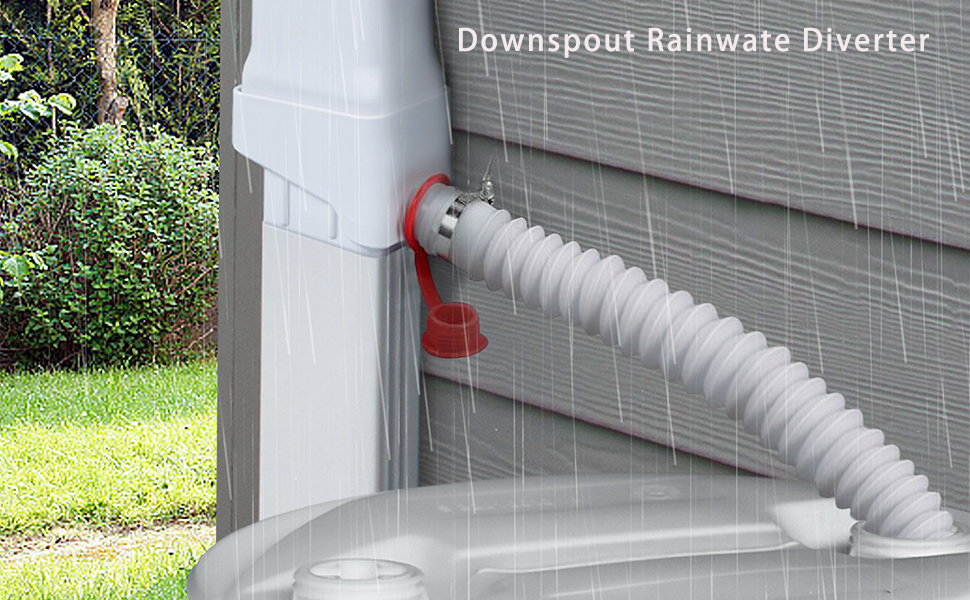 Amazon.com : Rainwater Collection System Downspout Diverter for ...