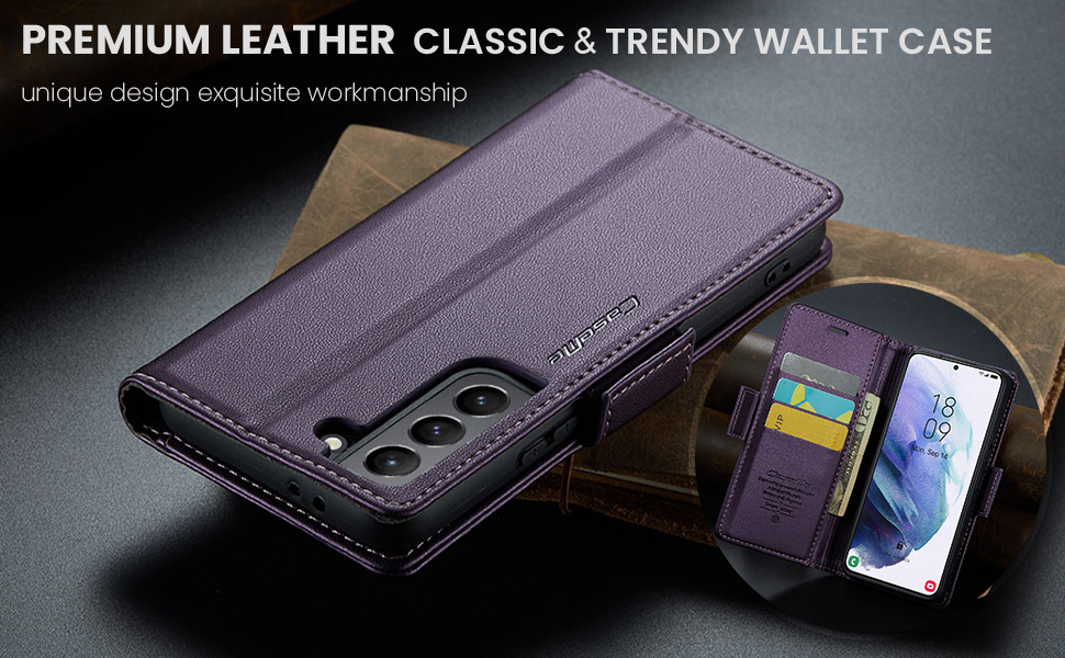 Amazon.com: FCOZCKLOM Compatible with Samsung Galaxy S21 Wallet Case with RFID Blocking Card ...