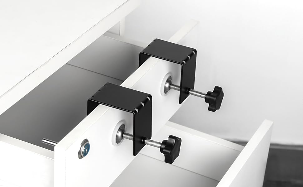 DDWT Drawer Front Installation Clamps Drawer Face Clamp Mounting Jig Carbon Steel with Soft ...