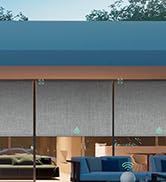 Amazon.com: Yoolax Motorized Zebra Blinds Compatible with Alexa, Light Filtering Day and Night ...