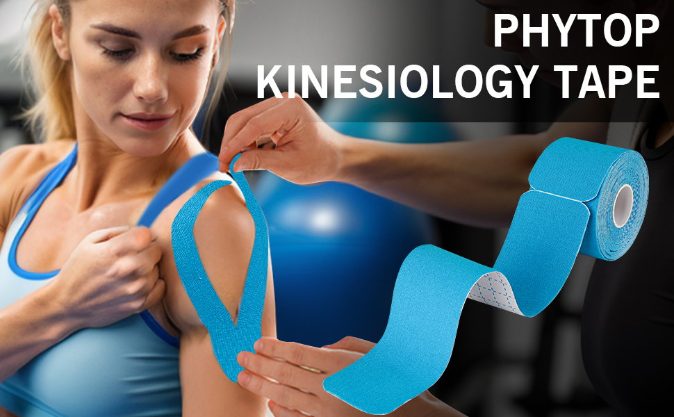 PHYTOP K Tape (40 Strips, 25cm x 5cm) | Latex-Free Kinesiology Tape Pre Cut for Sports | Physio ...