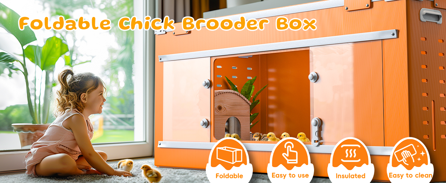 Amazon.com: Deluxe Foldable Chick Brooder Box(Red, 48" x 23" x 23"),Big Chicken Coop with Warm ...