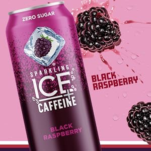Amazon.com: Sparkling Ice +Caffeine Black Raspberry Sparkling Water, with Antioxidants:2.5mg and ...