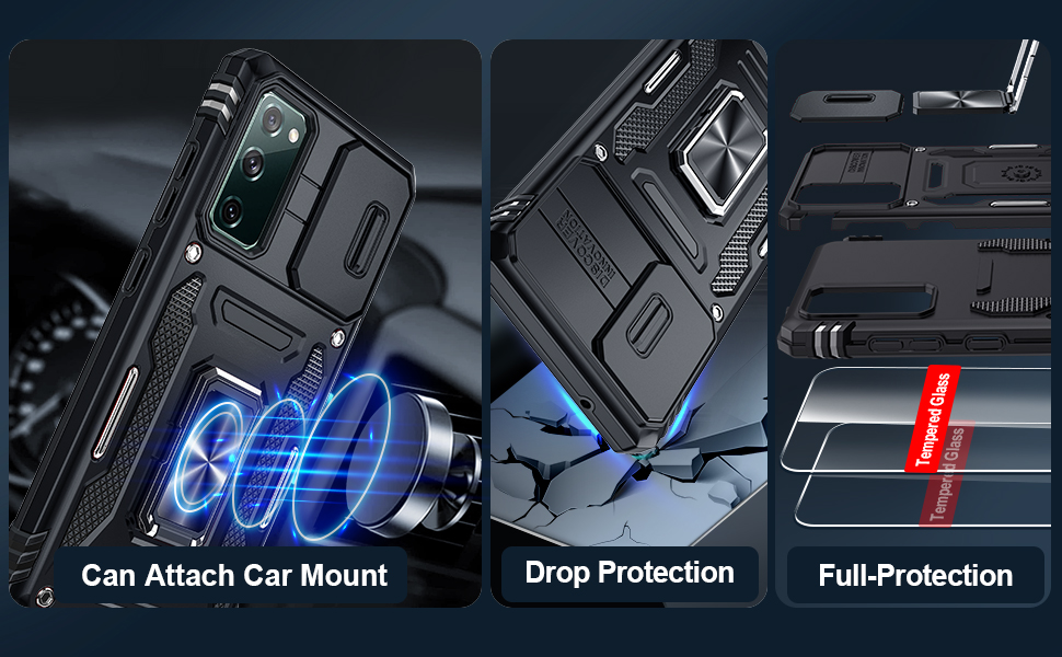 LeYi Funda para Samsung Galaxy S20 FE 4G / S20 FE 5G con [2-Unidades] Cristal Vidrio Templado ...