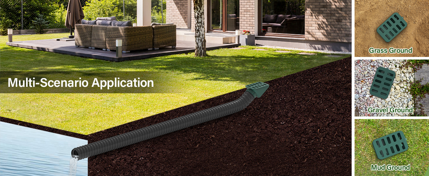 Kisotay Lawn Yard Angled Drainage Grate, Brown Yard Drain Grate Emitter ...