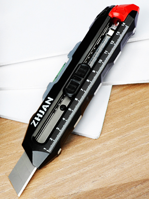 ZHJAN Cutter Professionne 10 Lames SK5,Couteau Utilitaire Rétractable Avec Jauge de Niveau et ...
