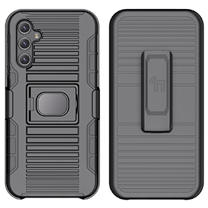 Amazon.com: Case with Clip for Galaxy A14 5G (2023), Nakedcellphone Rugged Ring Grip Cover with ...