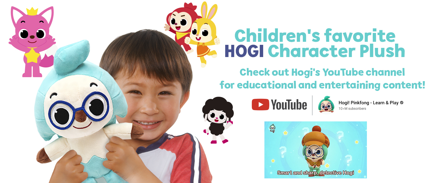 Amazon.com: Pinkfong Hogi Plush Toy 12", Soft Stuffed Animal for Toddlers 1–3, Adorable Hogi ...